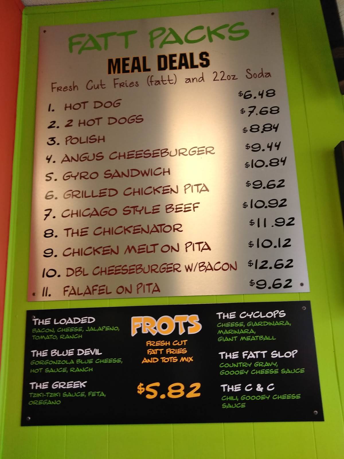 Menu at Fatt Mustard Cafe, Elk Grove Village
