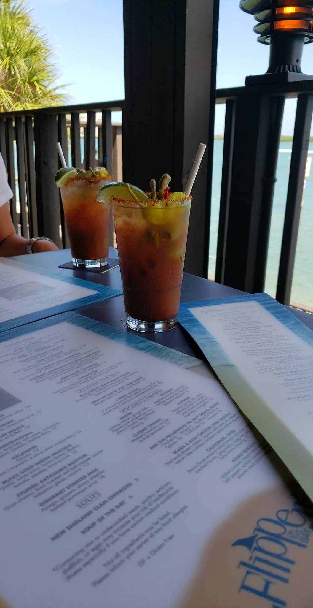 Menu at Flippers restaurant, Fort Myers Beach
