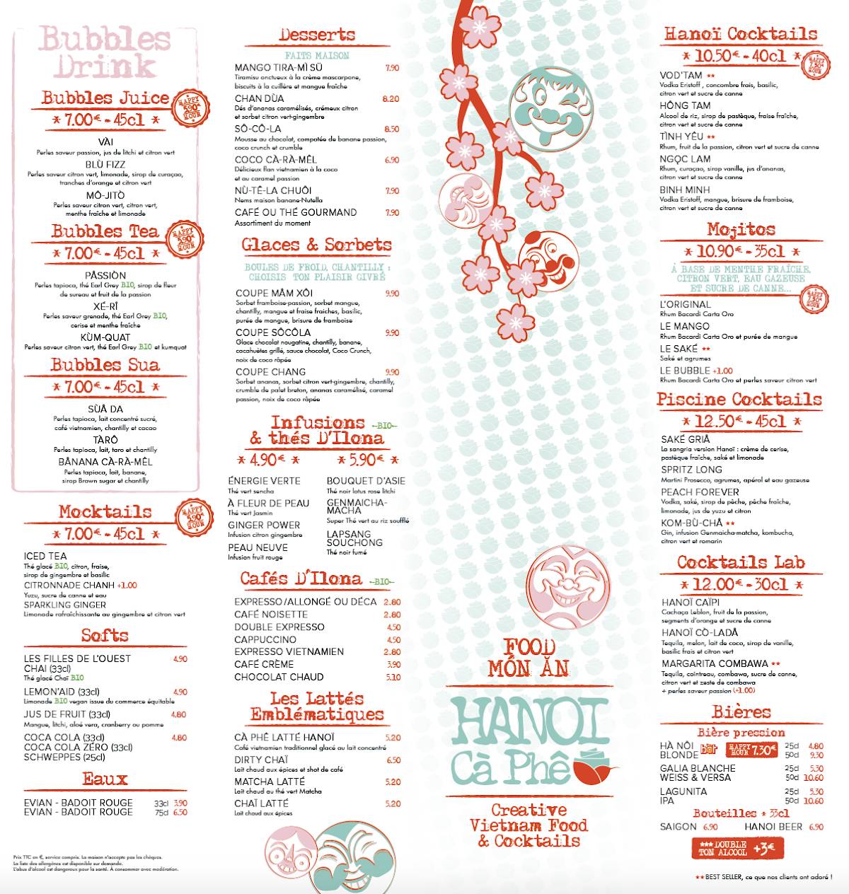 Menu au Hanoï Cà Phê La Défense restaurant, Puteaux, 15 Parvis de la ...