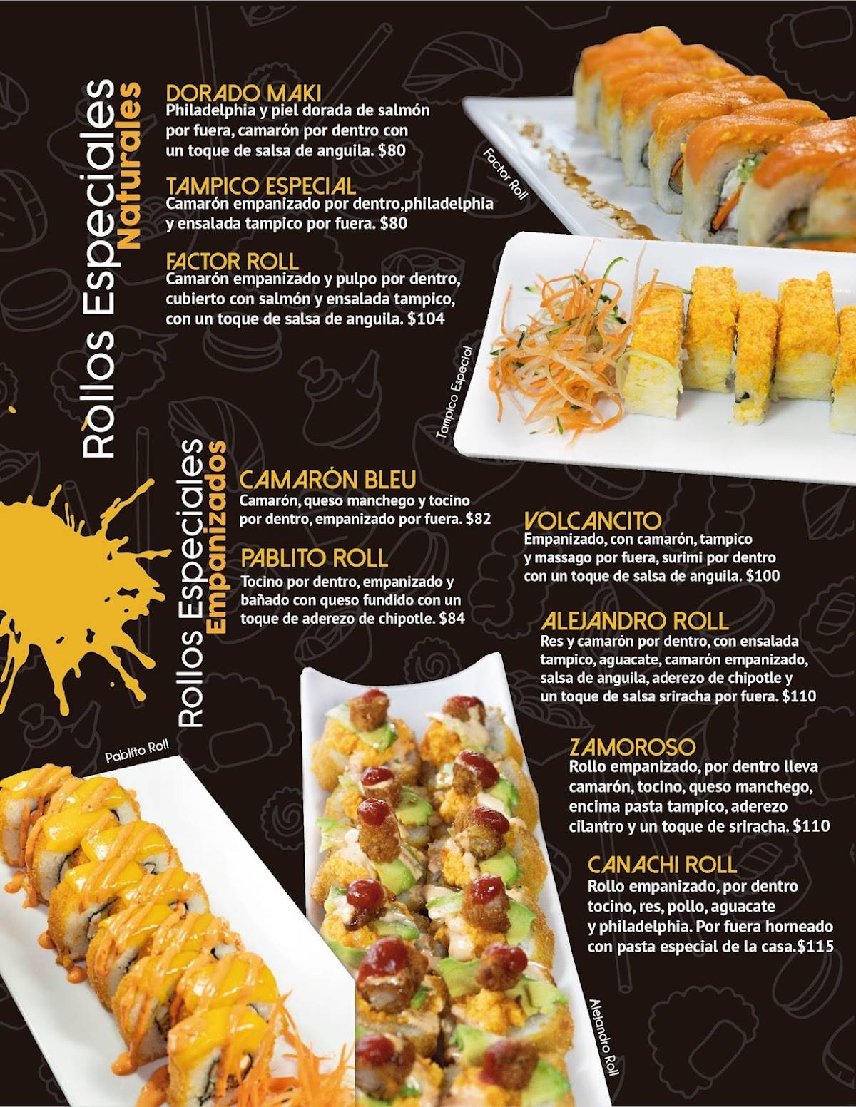 Carta del restaurante Hashi & Maki, Tepic, Plaza Alica Insurgentes ...