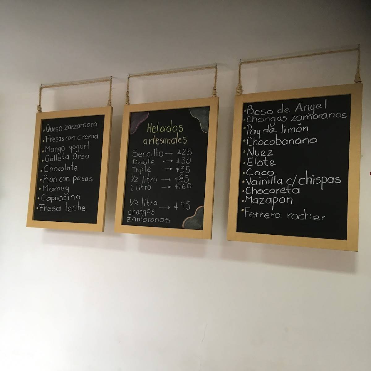 Carta de Farina Helado & Café, Temixco