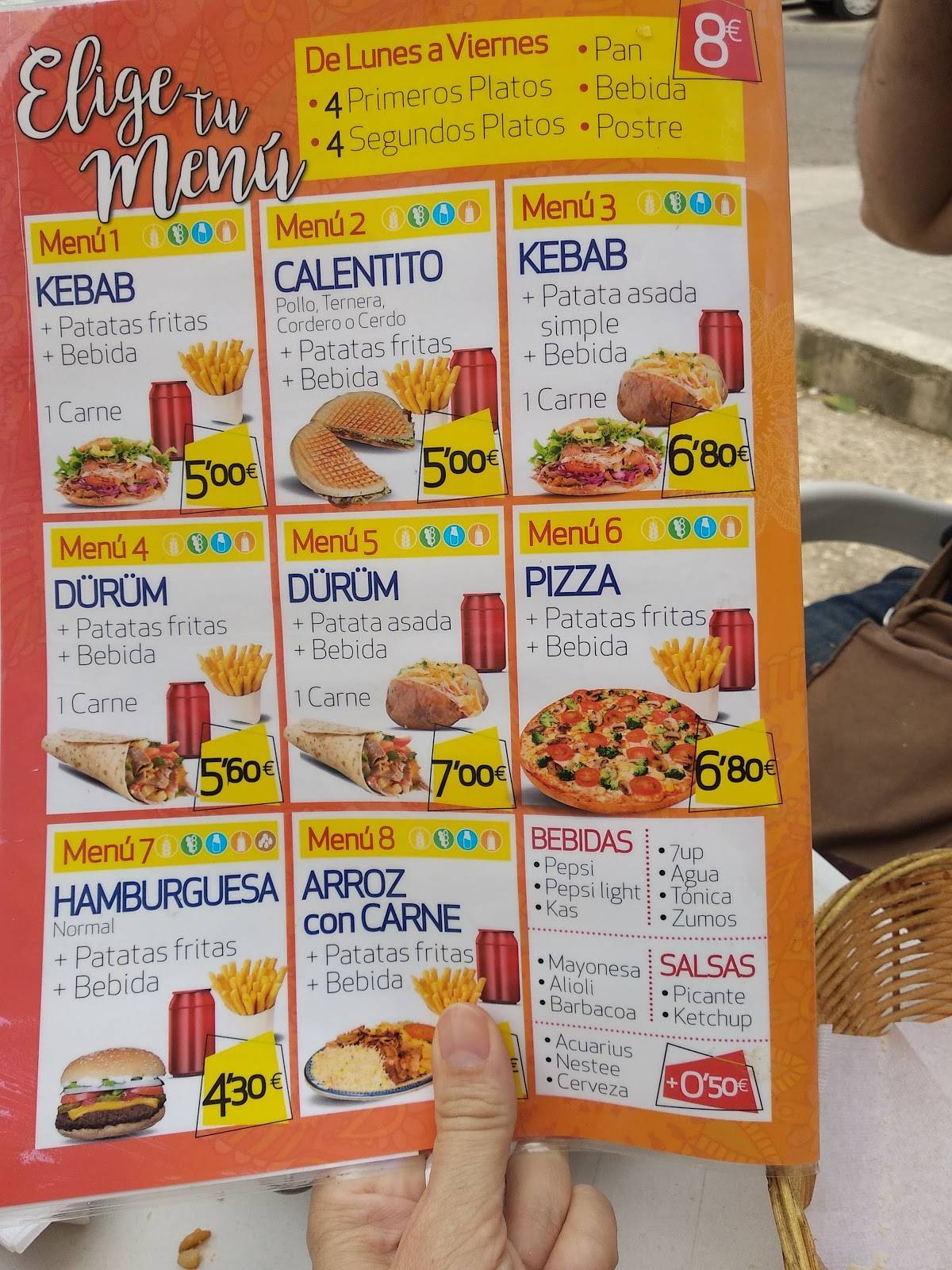 Menu at Indian Kebab y Bar, Córdoba