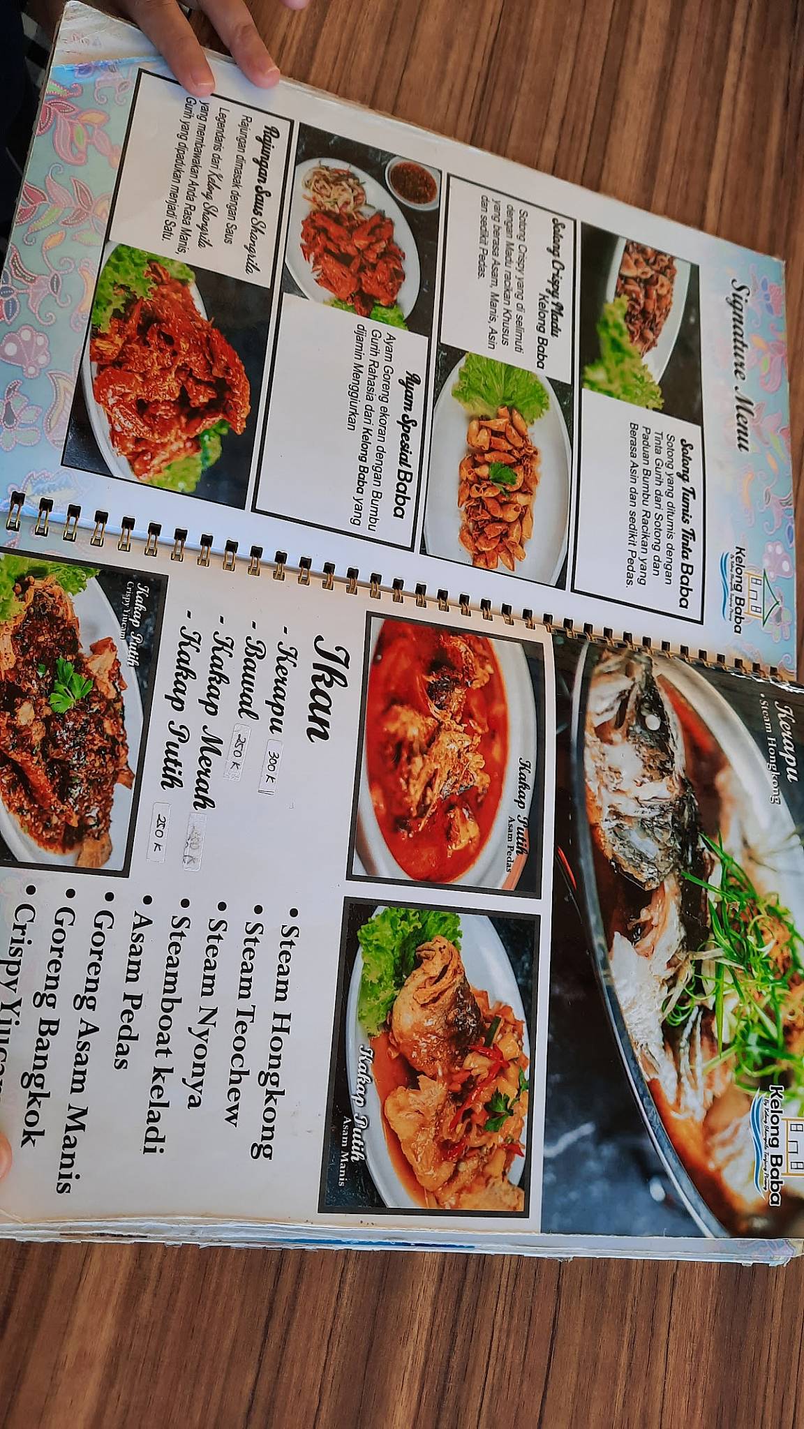 Menu at Kelong Baba by Kelong Shangrila Tj. Pinang restaurant, Batam