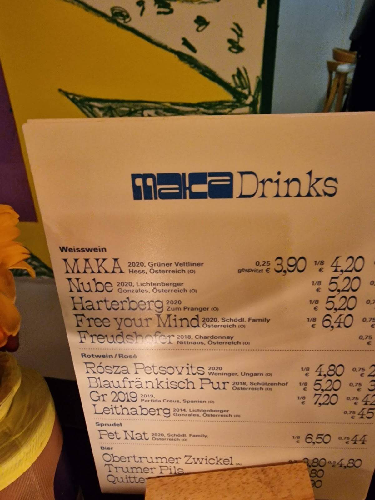 Speisekarte von MAKA Ramen restaurant, Wien