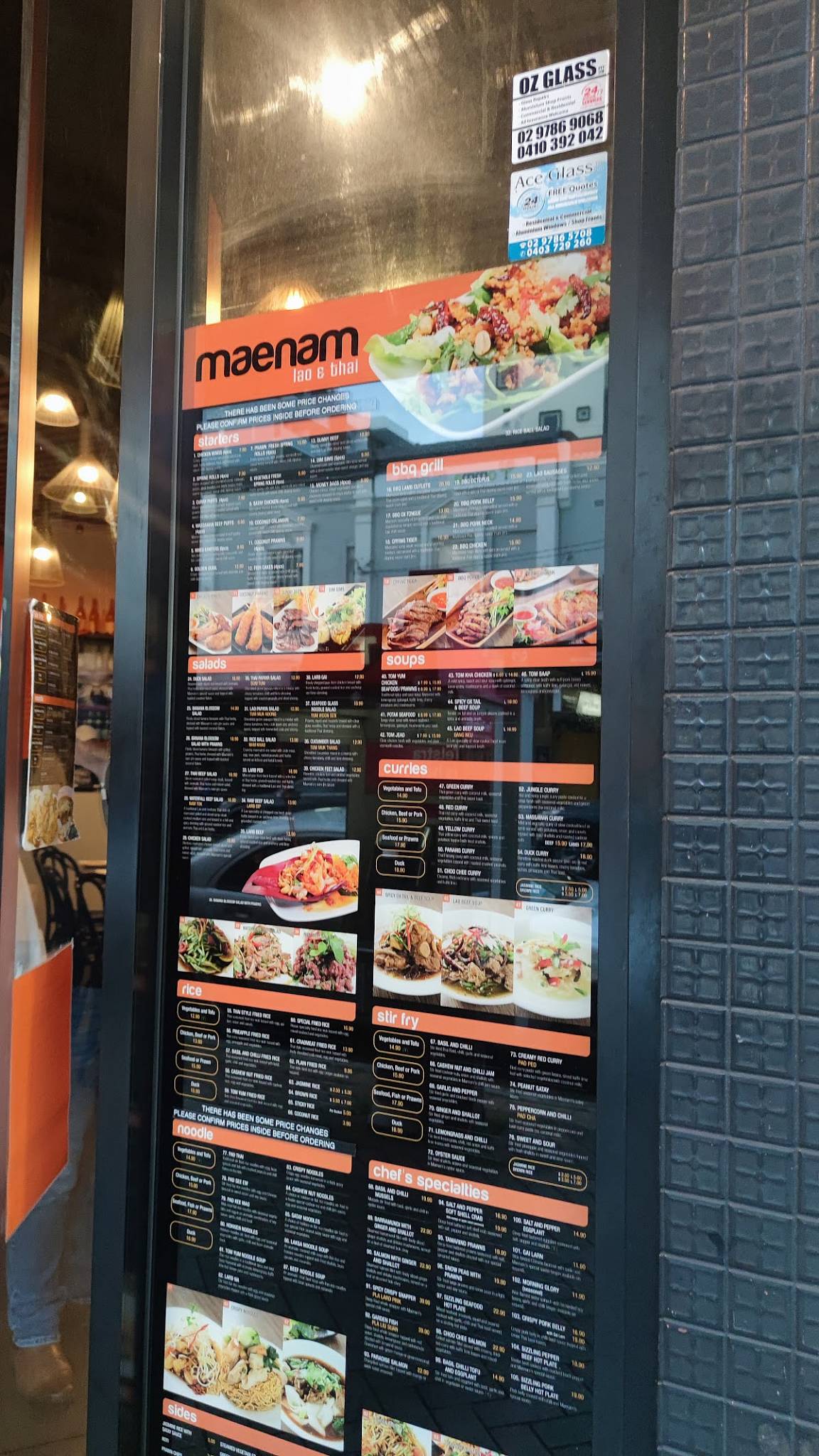 Menu at Maenam Lao & Thai Strathfield restaurant, Strathfield