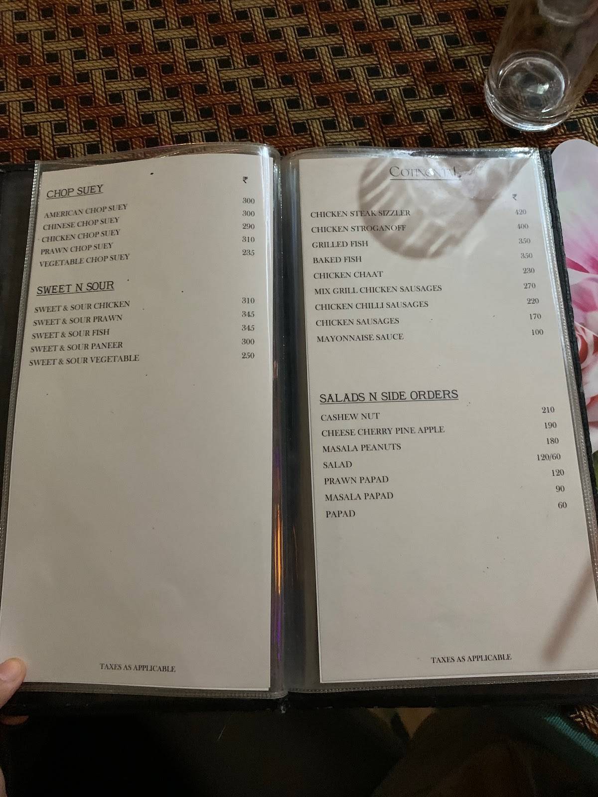 Menu at New Cathay Restaurant and Bar, Kolkata, GRAND HOTEL ARCADE