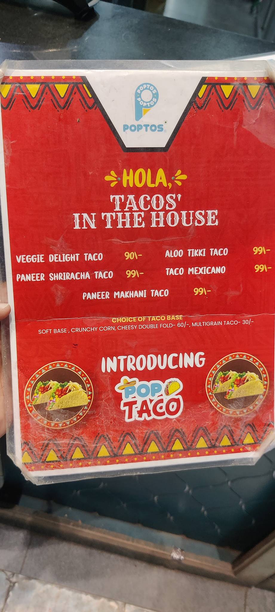 Menu at Poptos, Anand, at Gallops Food Plaza