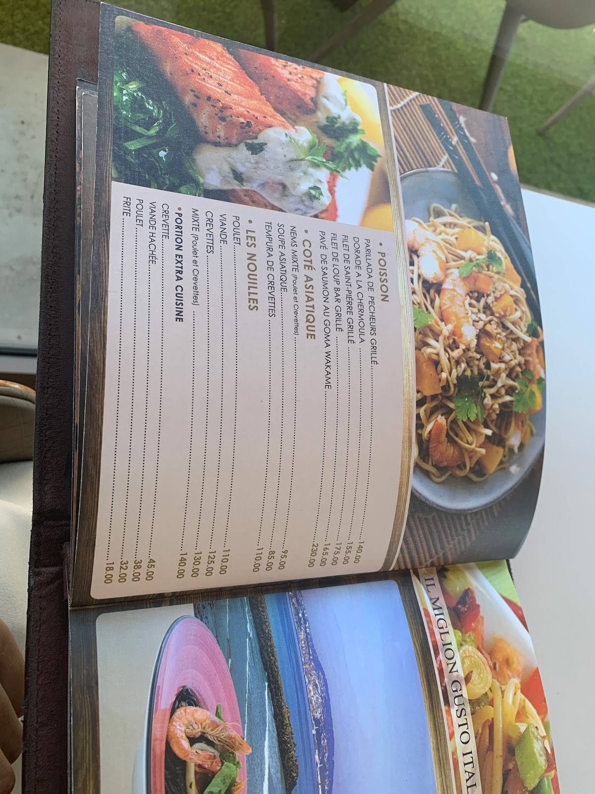 Menu at RR Ice restaurant, Tangier, Q6QR+827