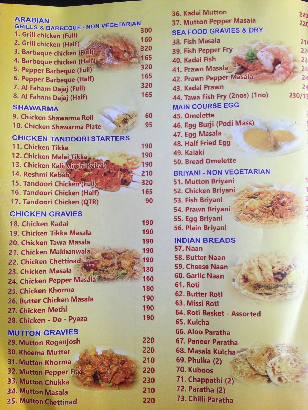 Menu at Richway Garden Restaurant, Adirampattinam