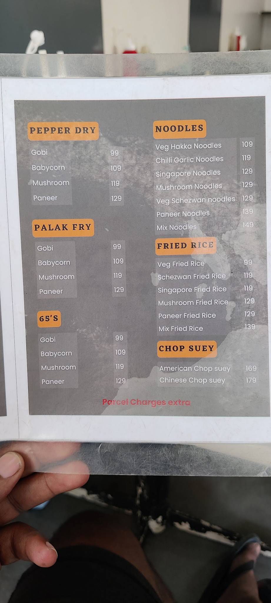 Menu at Roti Boss, Bengaluru
