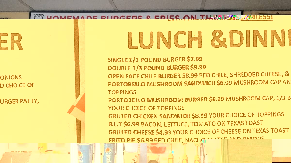 Menu at Route 65 restaurant, Orchard City