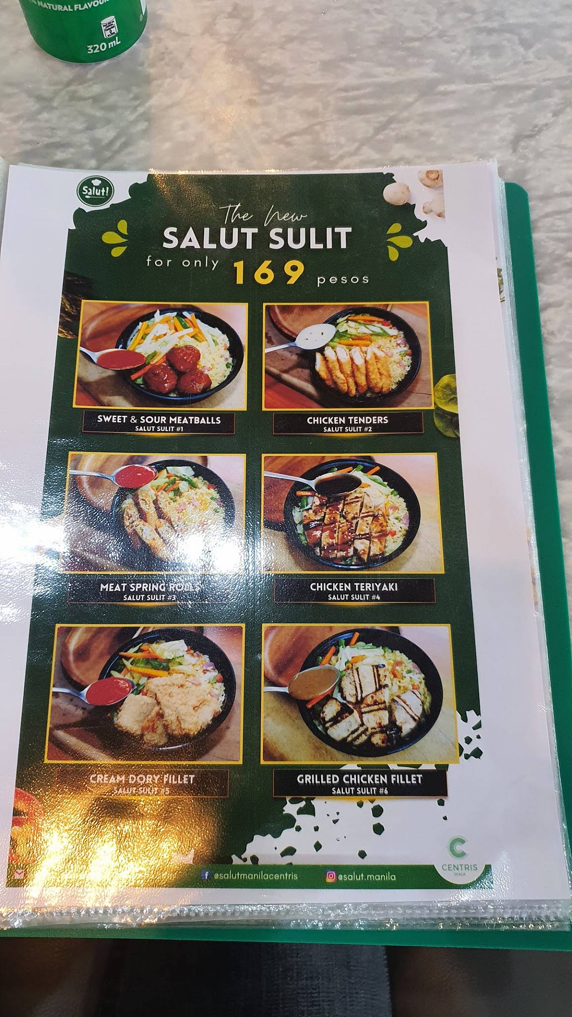 Menu at Salut! Restaurant Café - Centris Walk, Quezon City