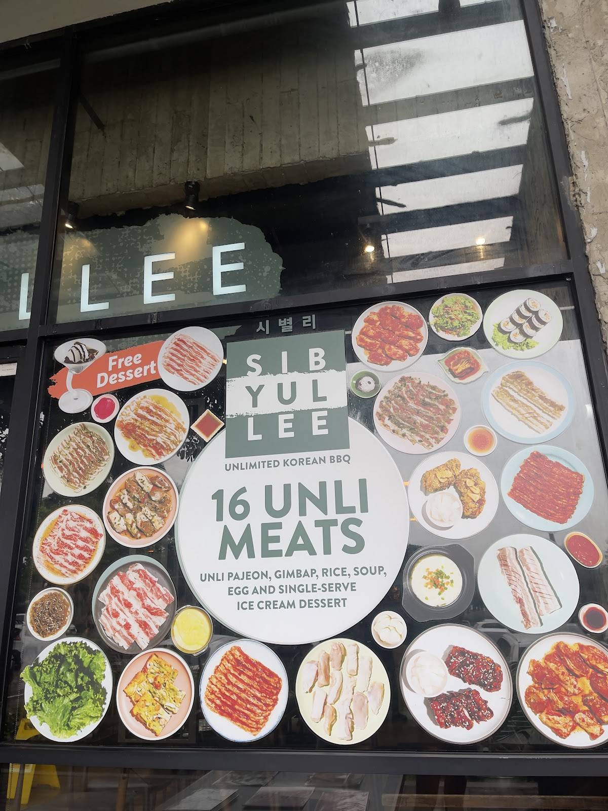Menu at Sibyullee Unlimited Korean Barbecue (Alabang Town Center ...