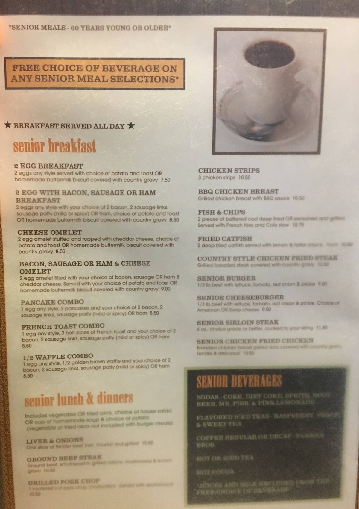 Menu at Sugar Mill restaurant, Bakersfield