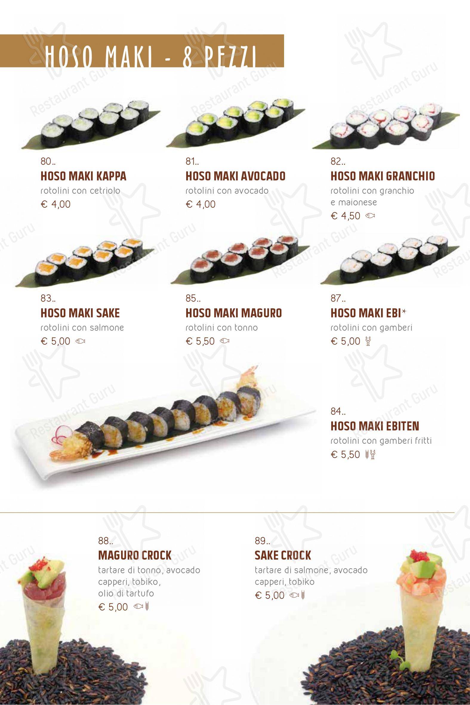 Speisekarte von Sushi shou fusion restaurant, Segrate