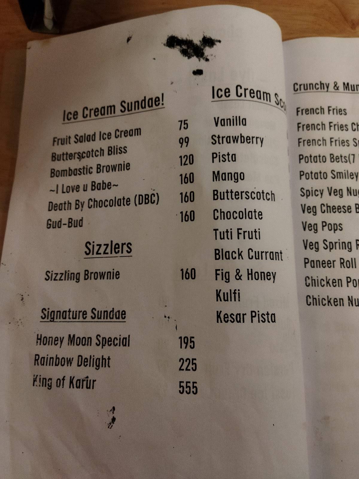 Menu at Tandoori Tribes & The Falooda Shop, Karur