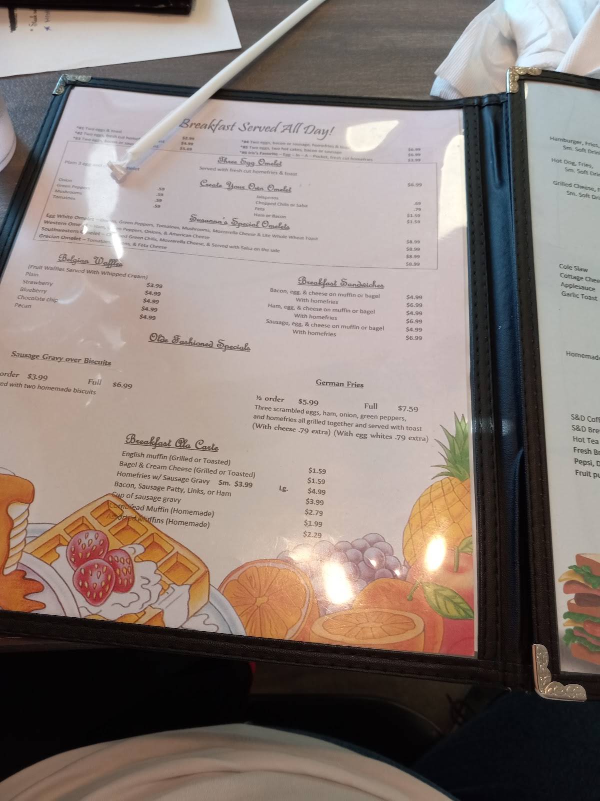 Menu at The Crows Nest Diner restaurant, North Canton