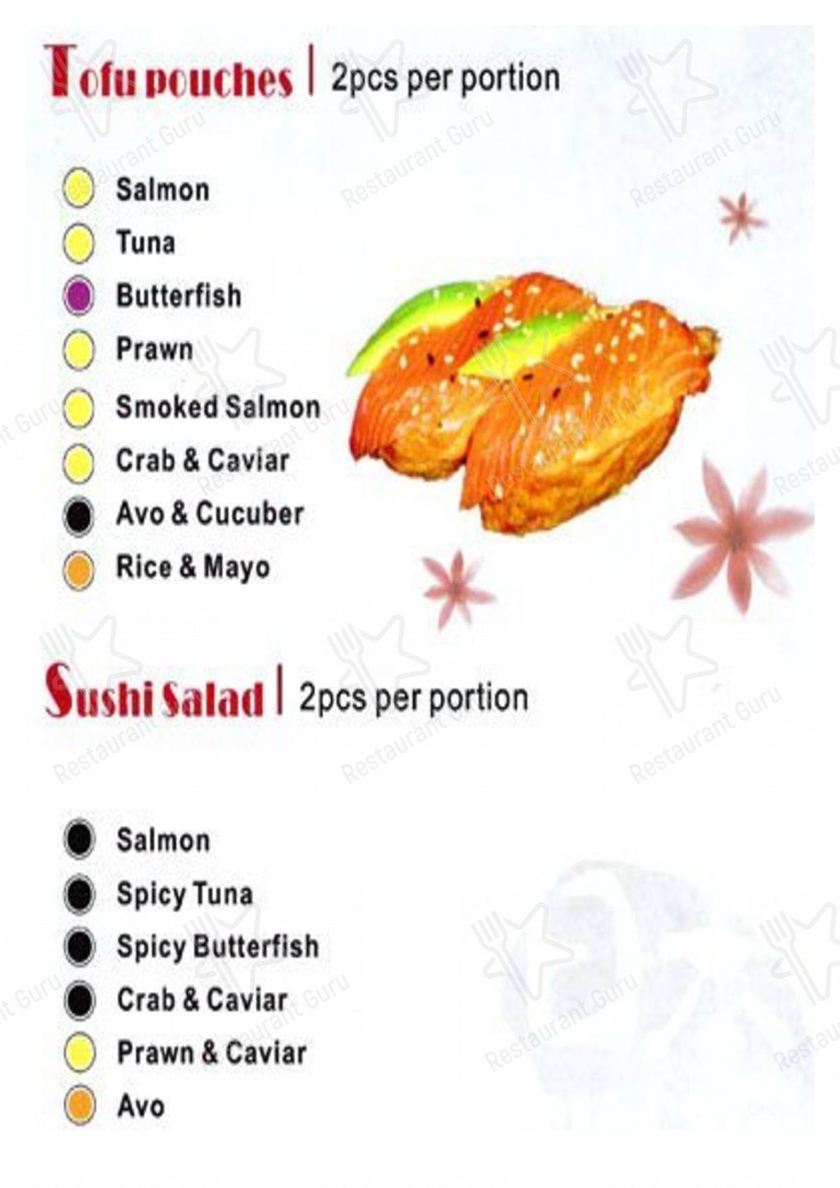 Menu at Yamakado Sushi Restaurant Fourways, Sandton
