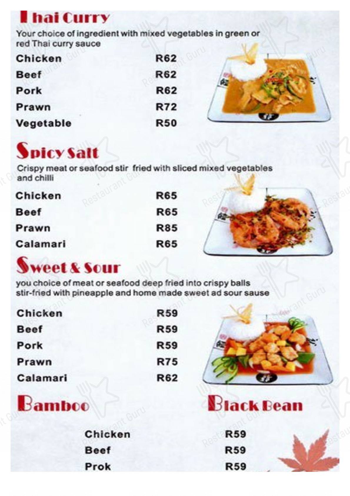 Menu at Yamakado Sushi Restaurant Fourways, Sandton