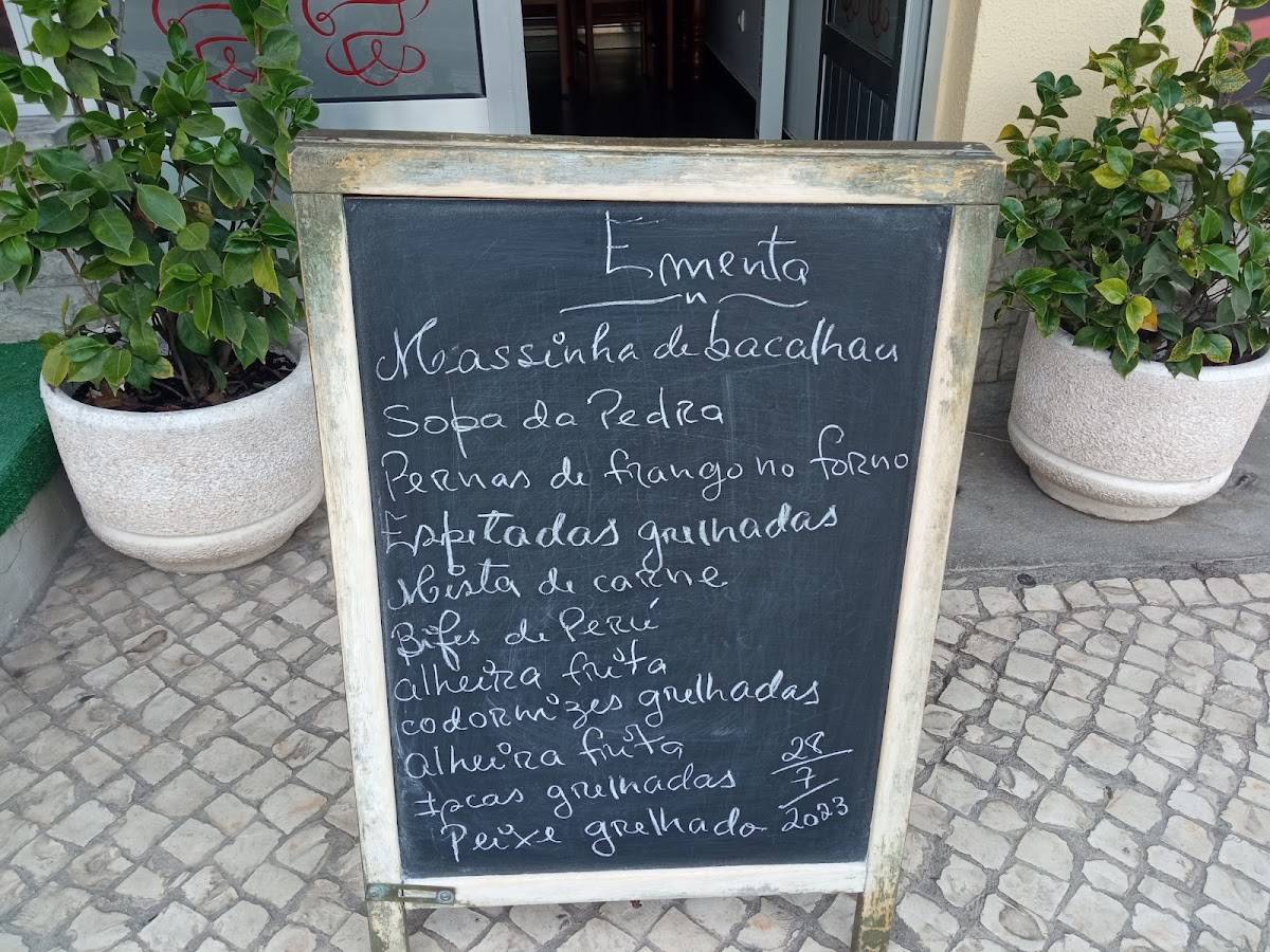 Menu em Restaurante O Tabuinhas, Fátima