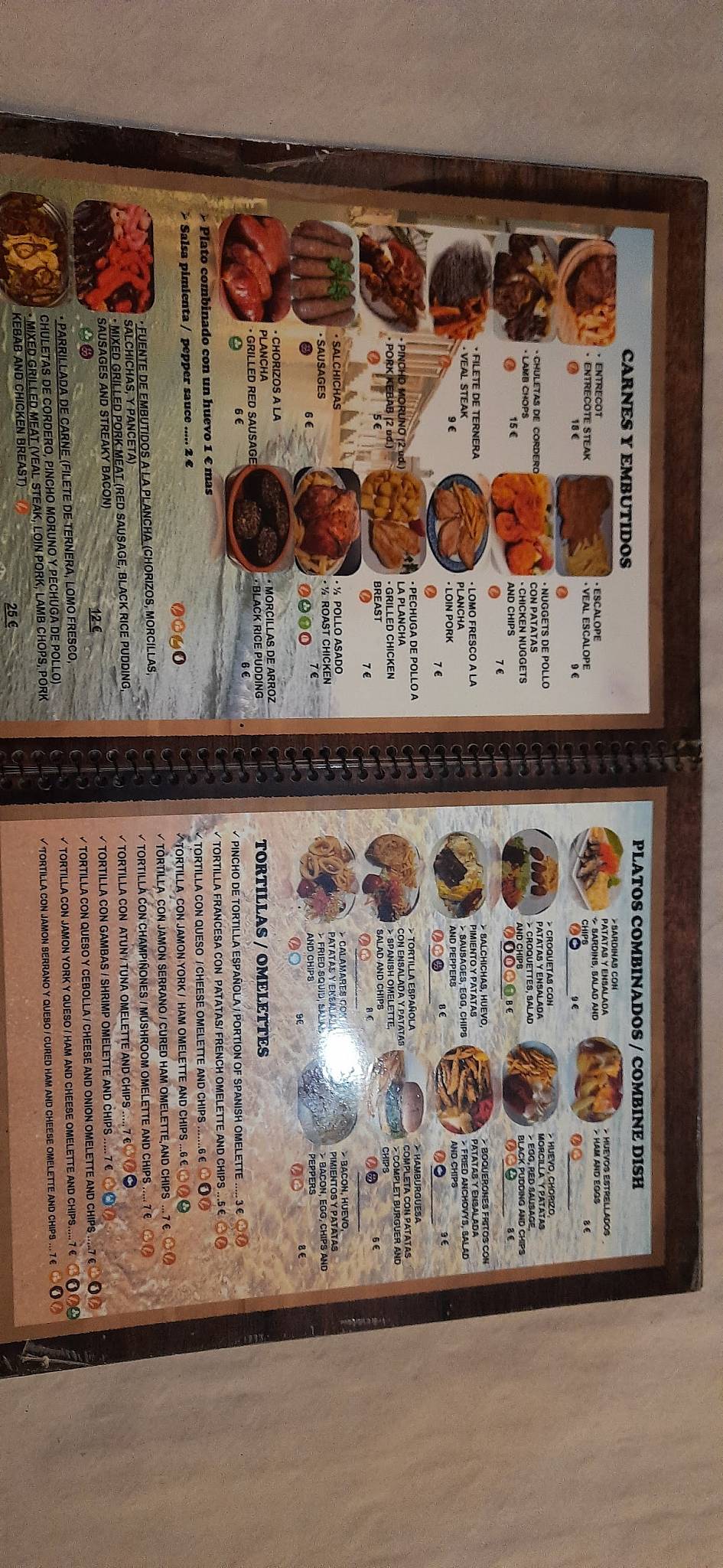 Carta de Restaurante Rodero, Guardamar del Segura