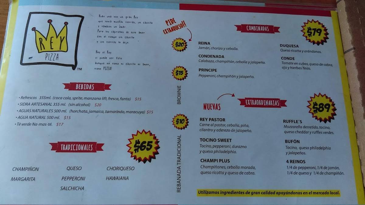 Carta del restaurante Rey Pizza - Diego Leño Xalapa, Xalapa Enríquez ...