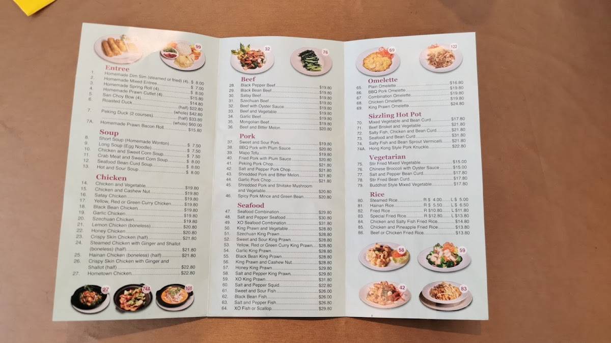 Menu at Rice Kitchen restaurant, Hunters Hill