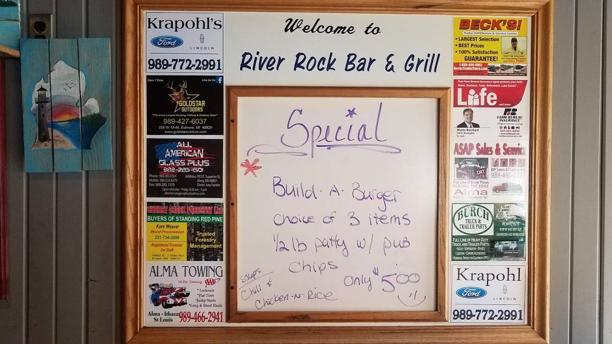 Menu at River Rock Bar & Grill, St. Louis
