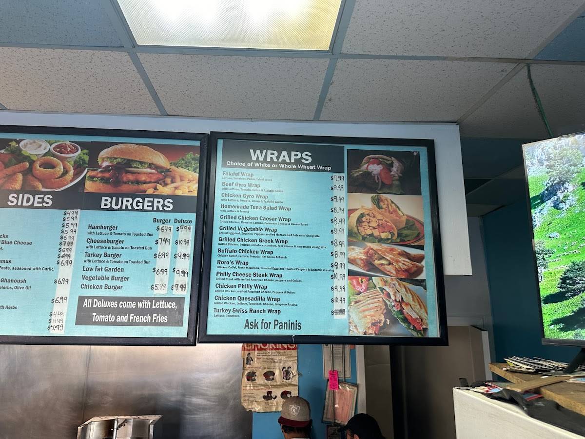 Menu at RoRo 's Gyro Place restaurant, Valley Stream