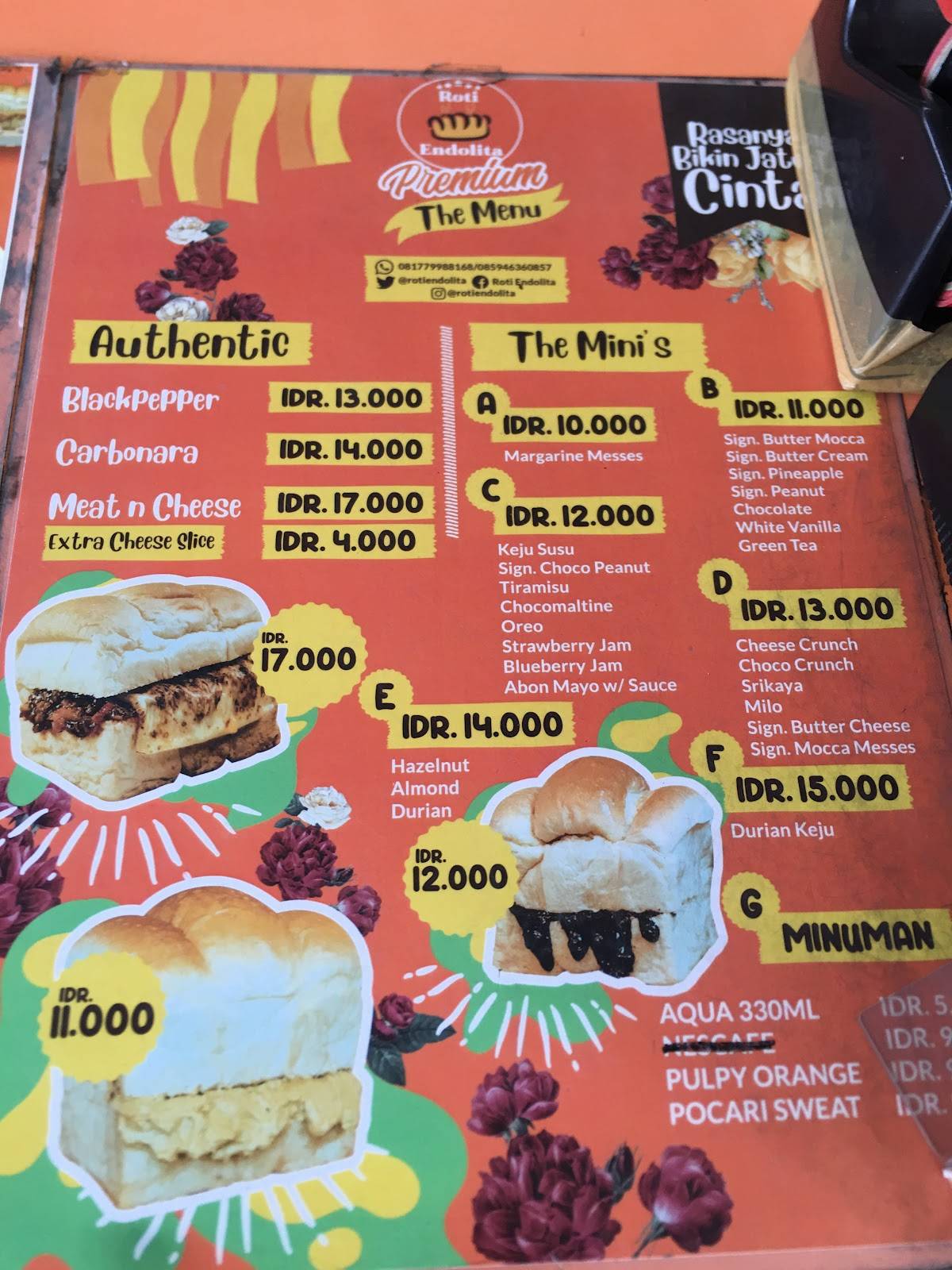 Carta de Roti Endolita Bogor Baru - Makanan, Roti Khas Bogor, Oleh ...