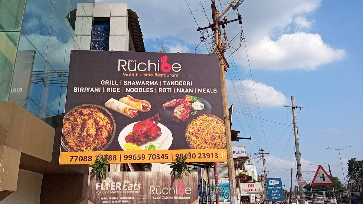 Menu at Ruchibe Restaurant, Udumalpet