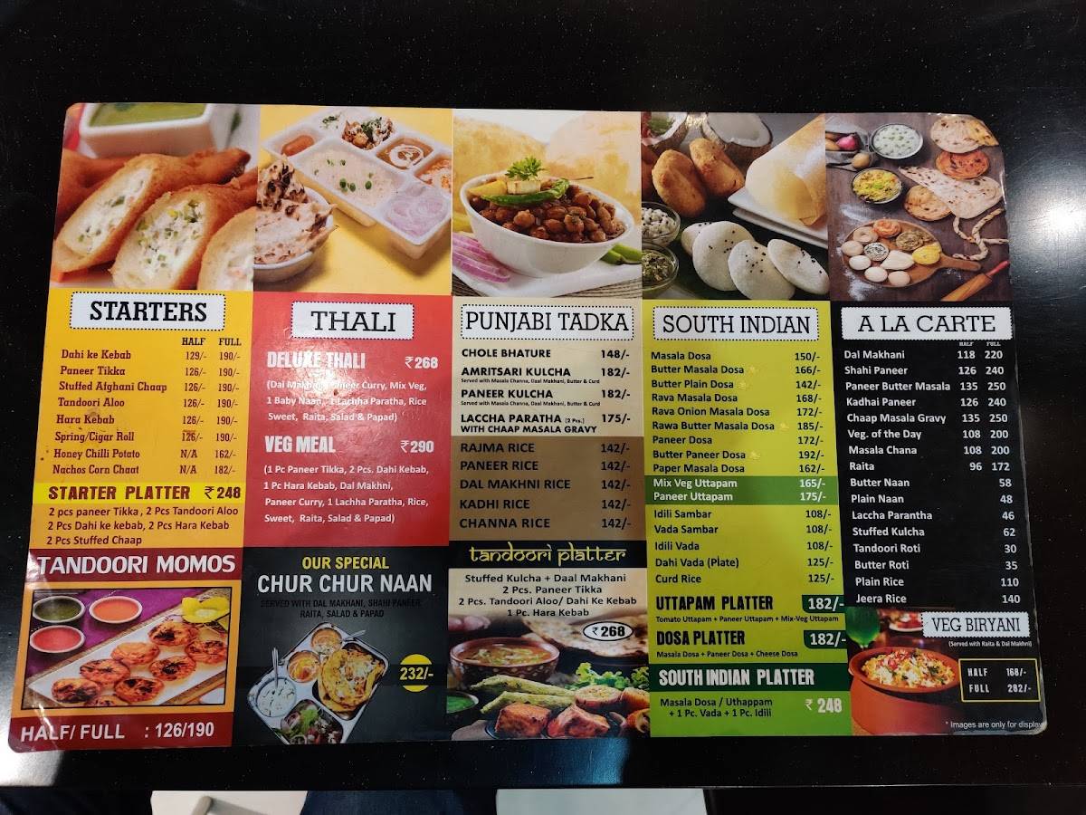 Menu at SONA SWEETS : SRI UDIPI RESTAURANT, New Delhi, Meghdhoot Building