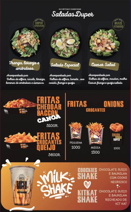 Menu at SUPER DUPER BRASILIA - NORTE restaurant, Brasília
