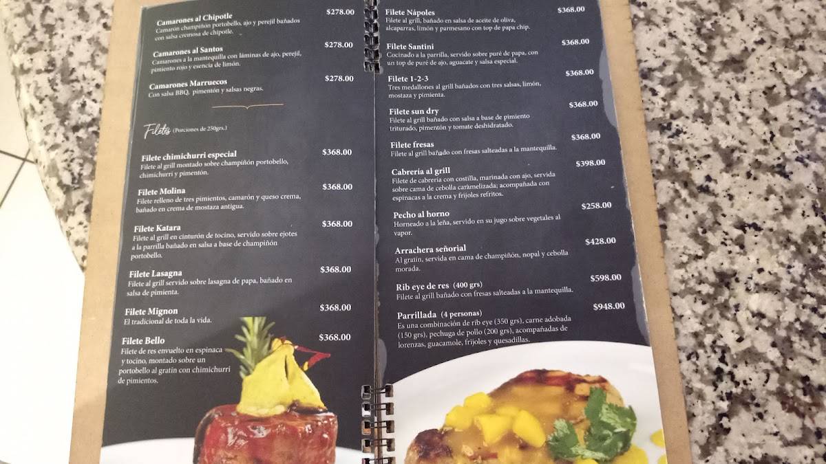 Carta del restaurante Santos Grill Centenario, Hermosillo, Santos Grill