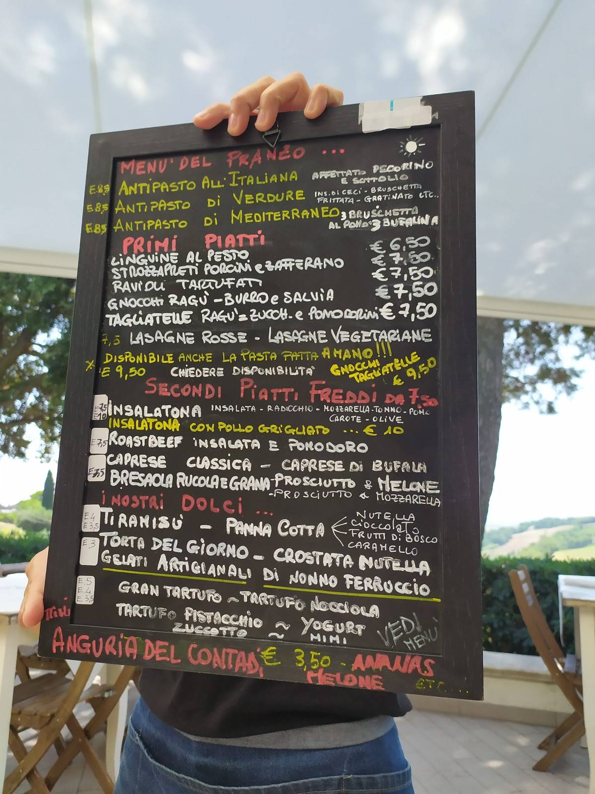 Menu da Bar Trattoria Rosso Conero, Sirolo
