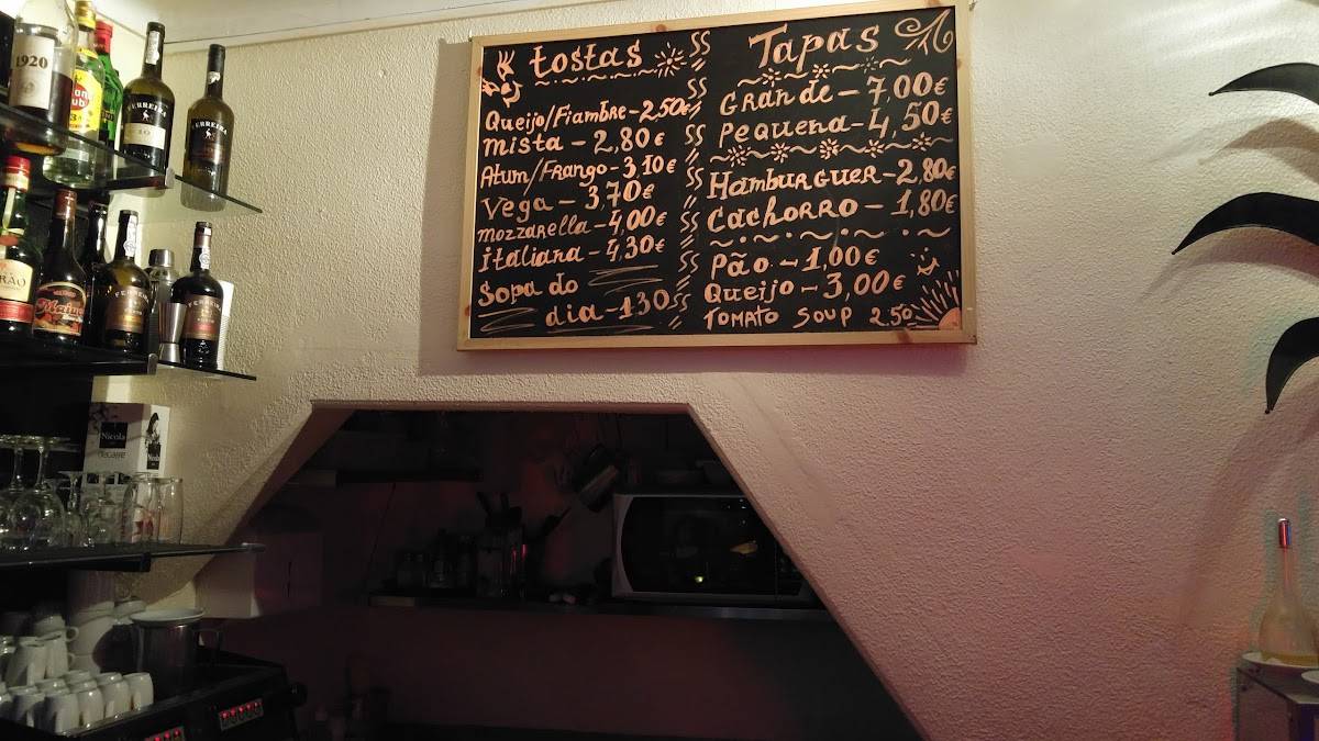 Menu at Sol Caffé cafe, Lisbon