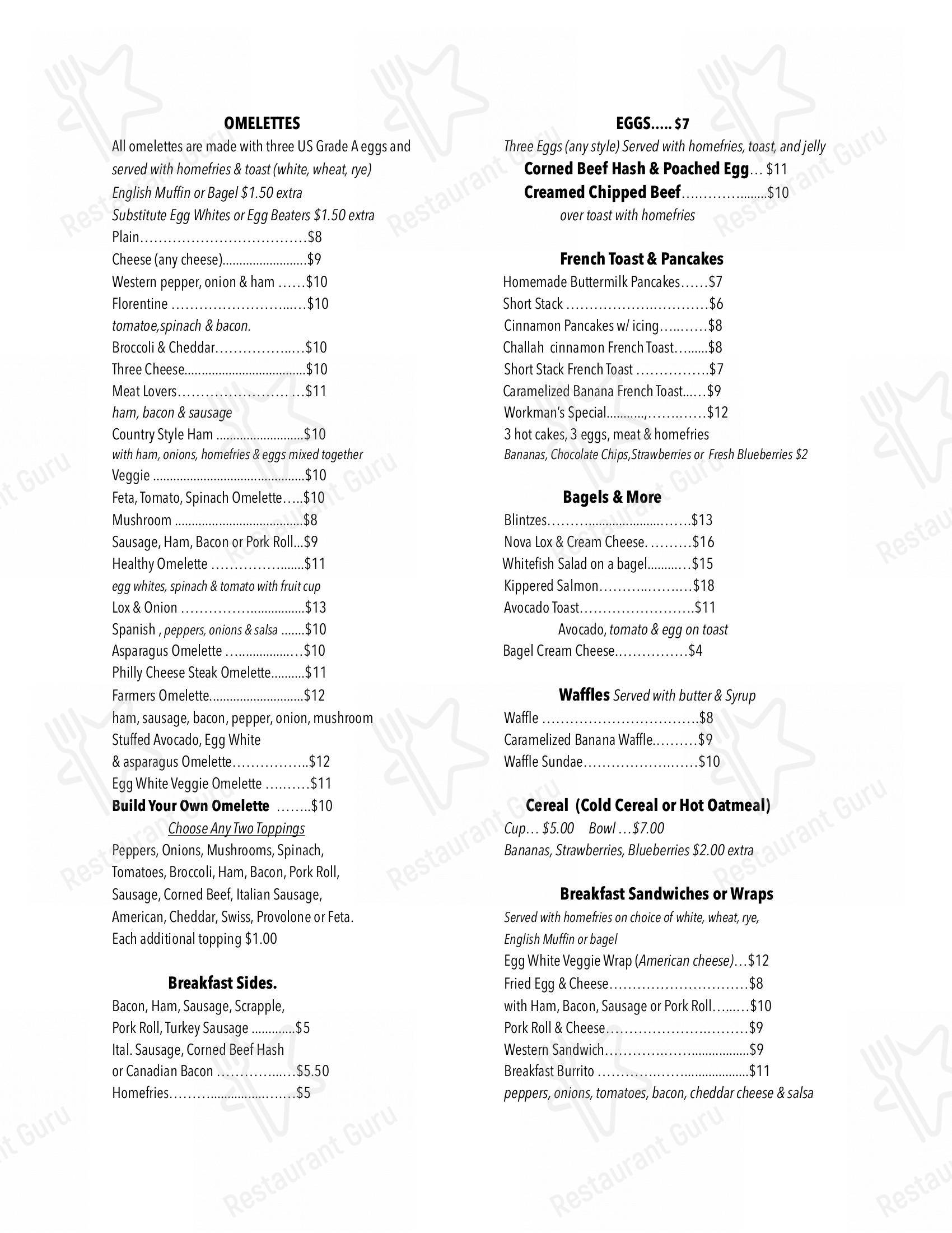 Menu at Robin Hood Restaurant, Southampton