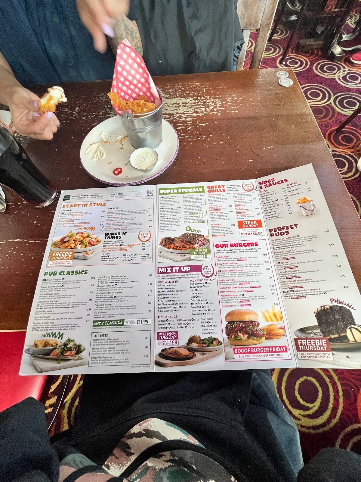 Menu at Steam Turbine pub & bar, Rugby