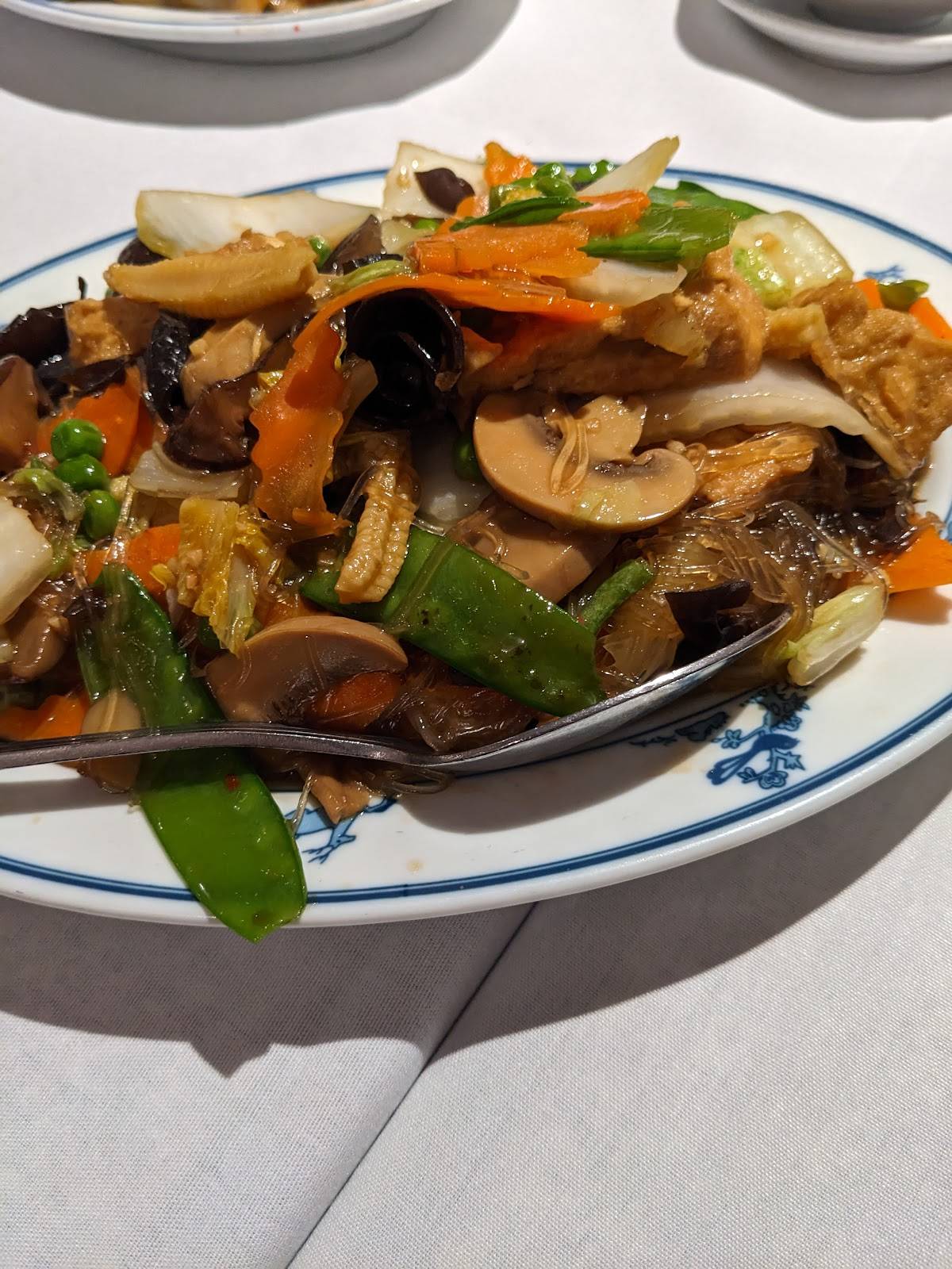 Menu at Su Chang's restaurant, Peabody