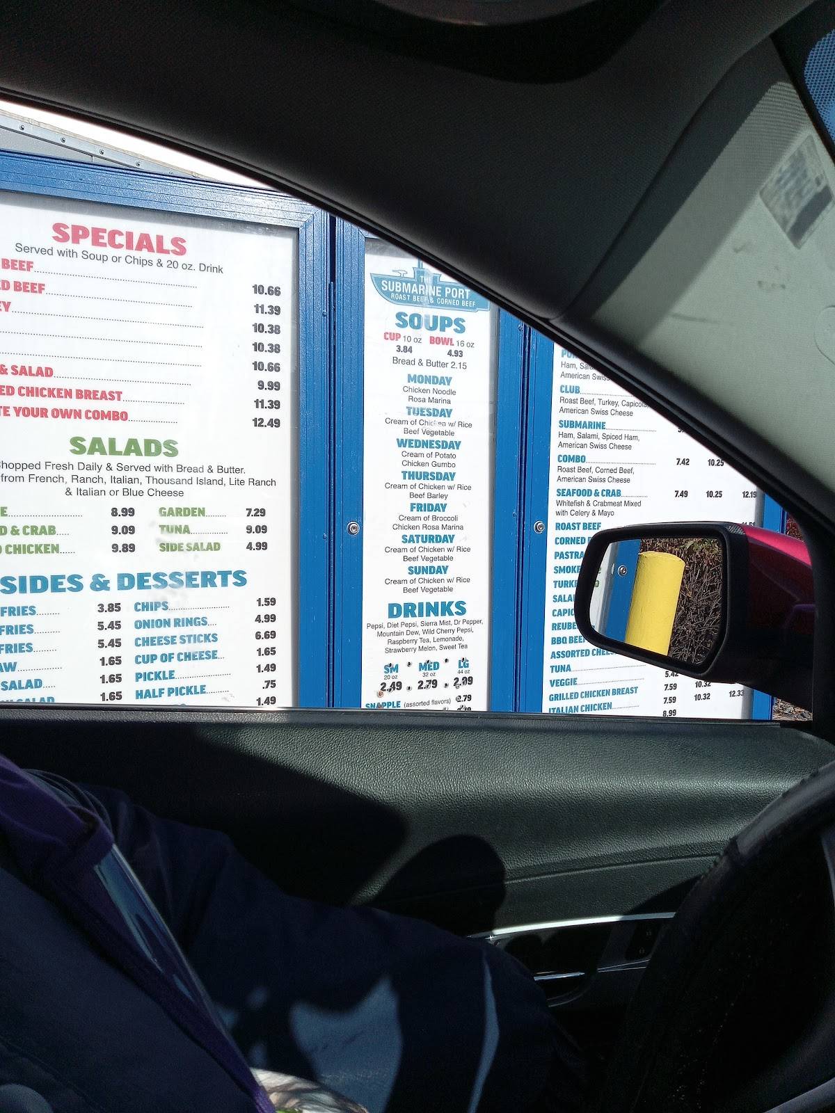 Menu at Submarine Port fast food, South Holland, 617 E 162nd St