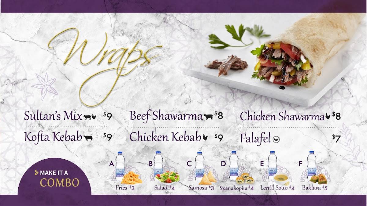 Carta del restaurante Sultan's Mediterranean Grill - The Eatery (Royal ...