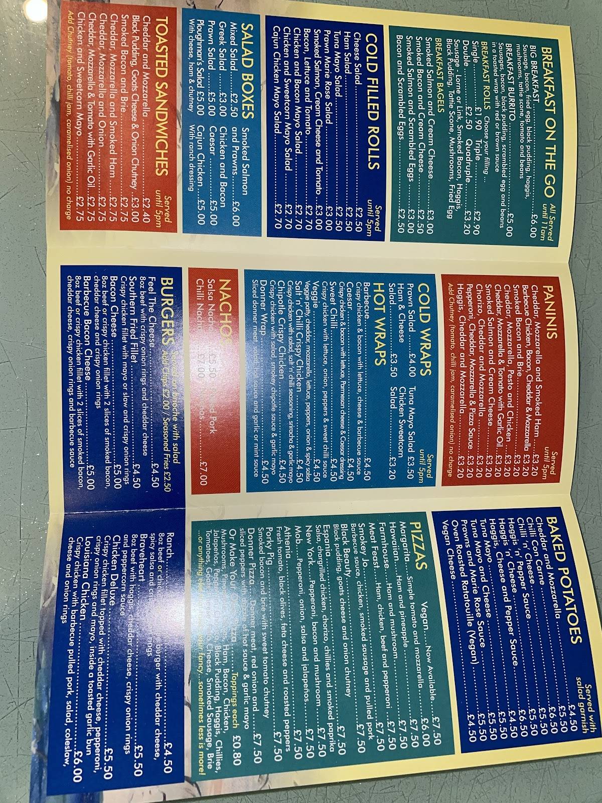 Menu at Cafe Ca'Dora, Tarbert