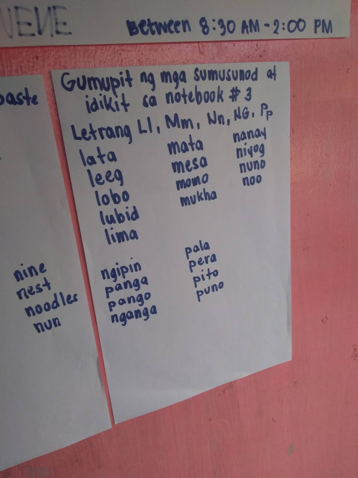 Menu at Tatay Berting's Special Pancit restaurant, Taguig
