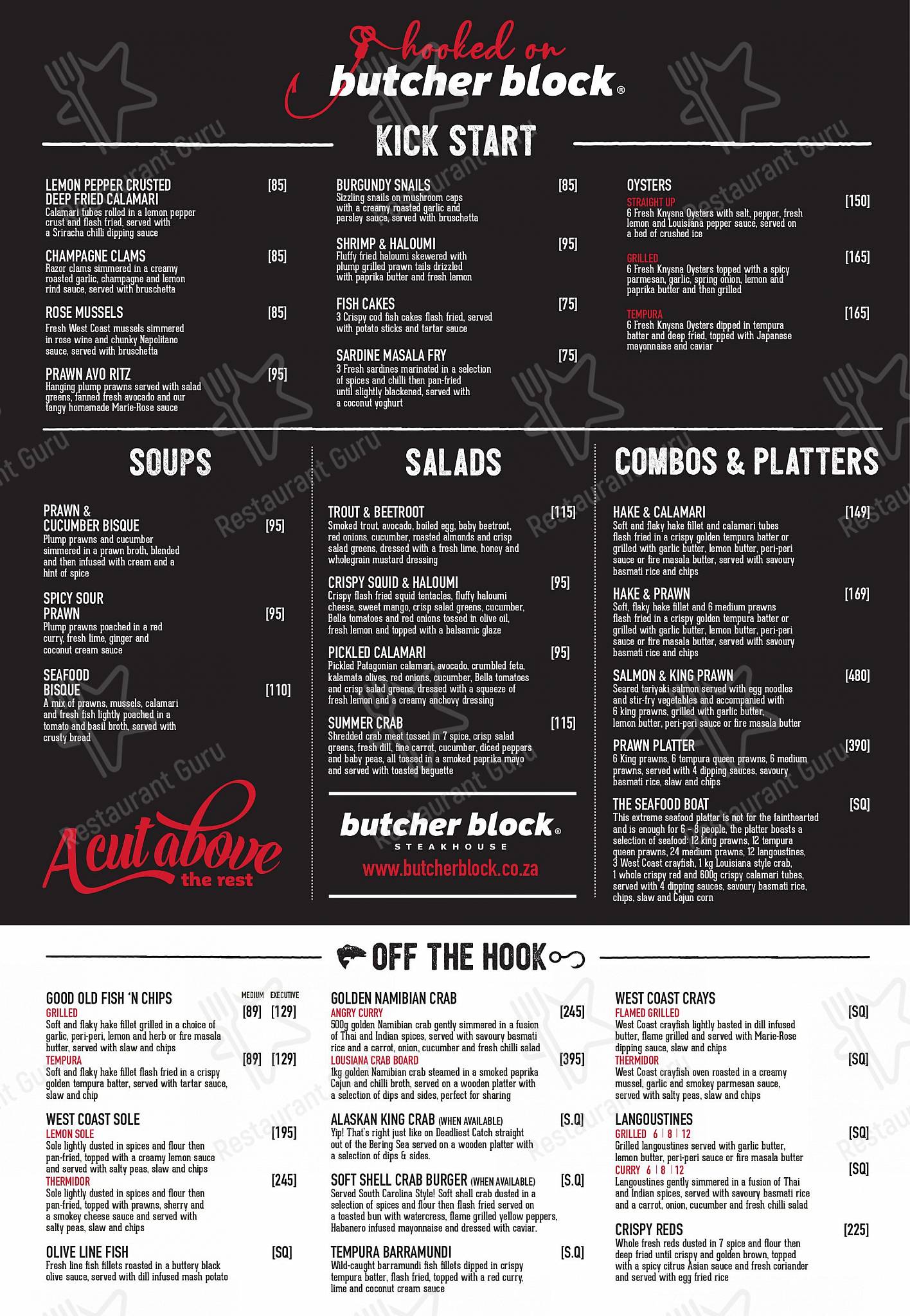 Menu at Tatso Buffet - Sibaya restaurant, Verulam