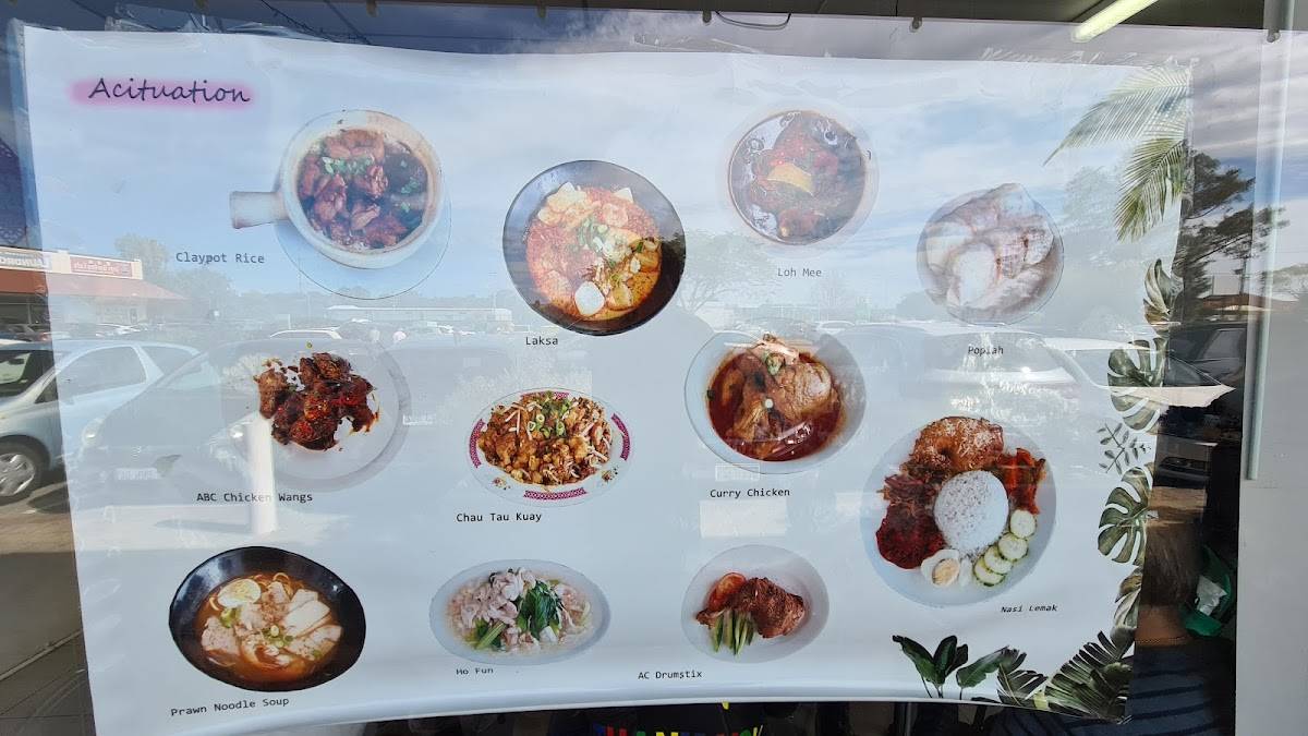 Menu at Taurus Hawker Foods restaurant, Willetton
