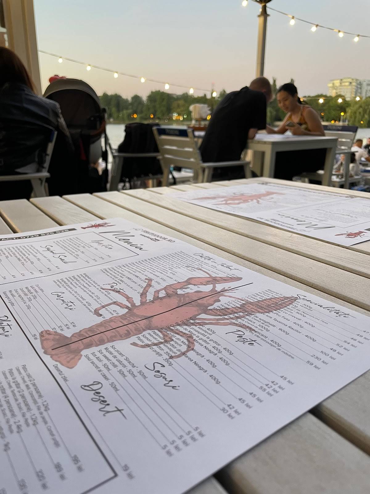 Carta de Taverna Racilor Herăstrău, Bucarest, Parc Herastrau