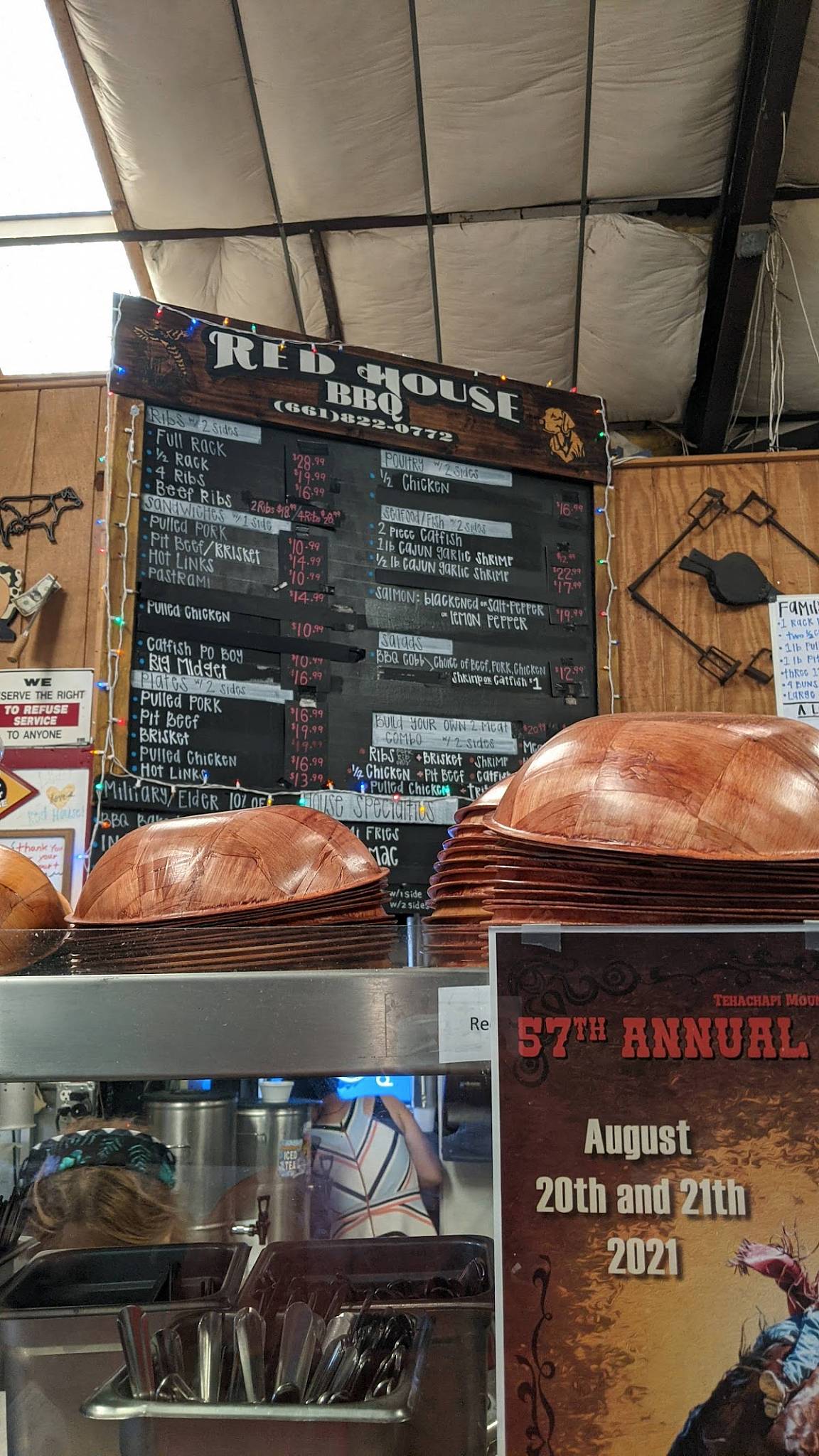 Menu at Red House BBQ, Tehachapi, 426 E Tehachapi Blvd