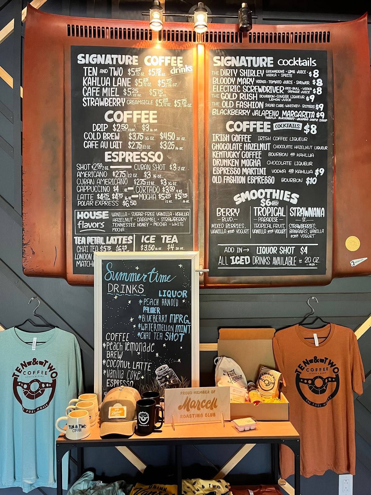 Menu at Ten and Two Coffee pub & bar, Bonner Springs