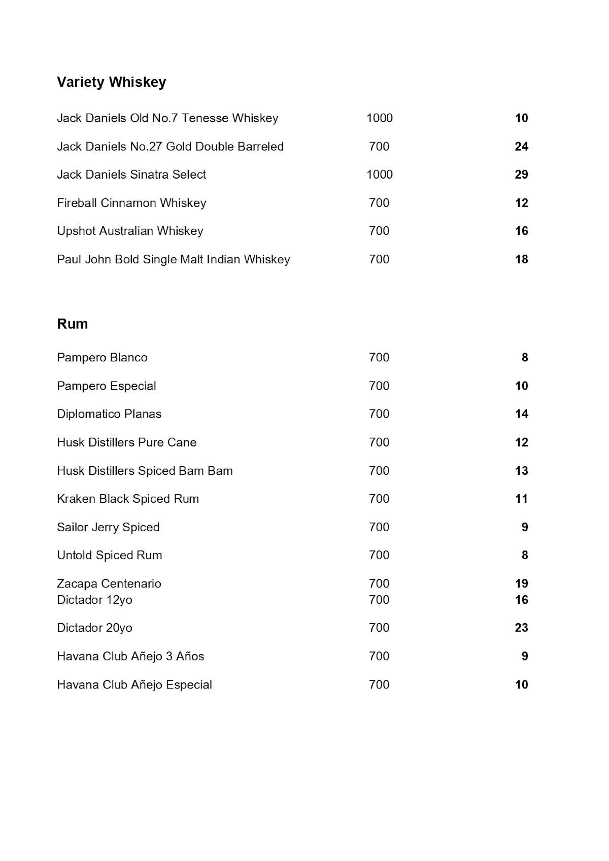 Menu at Tenya - Japanese Restaurant & Bar, Brisbane City