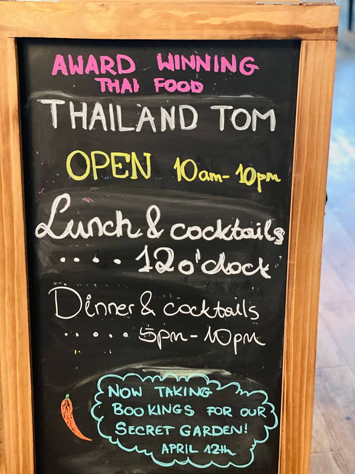 Menu at Thailand Tom restaurant, Hythe